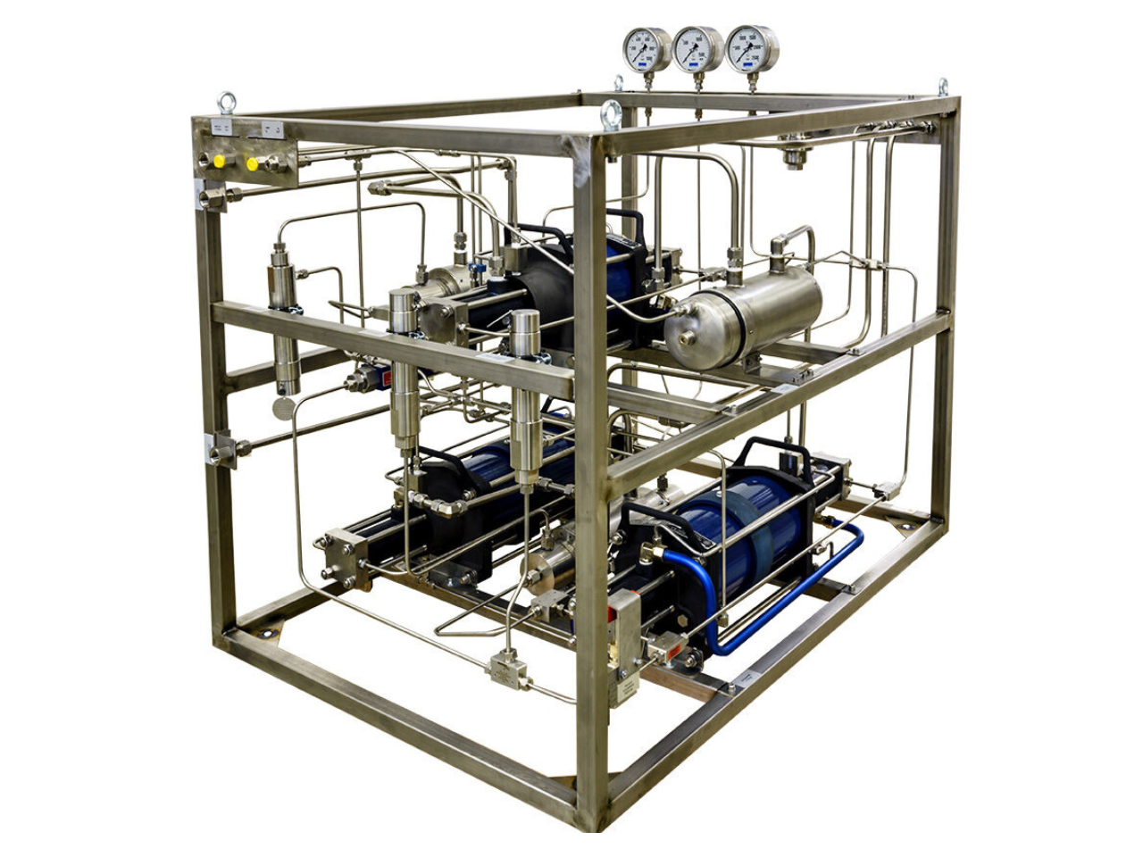Units for Pressure Testing with Gas and Air Driven Multiplier